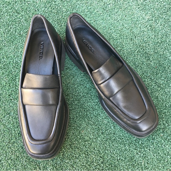 Vince | Shoes | Nwt Vince Robin Lug Sole Loafer Leather Black 37 | Poshmark
